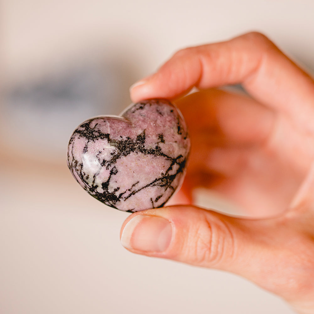 Rhodonite Crystal Heart - Shop Gemstone Hearts for Meditation and ...